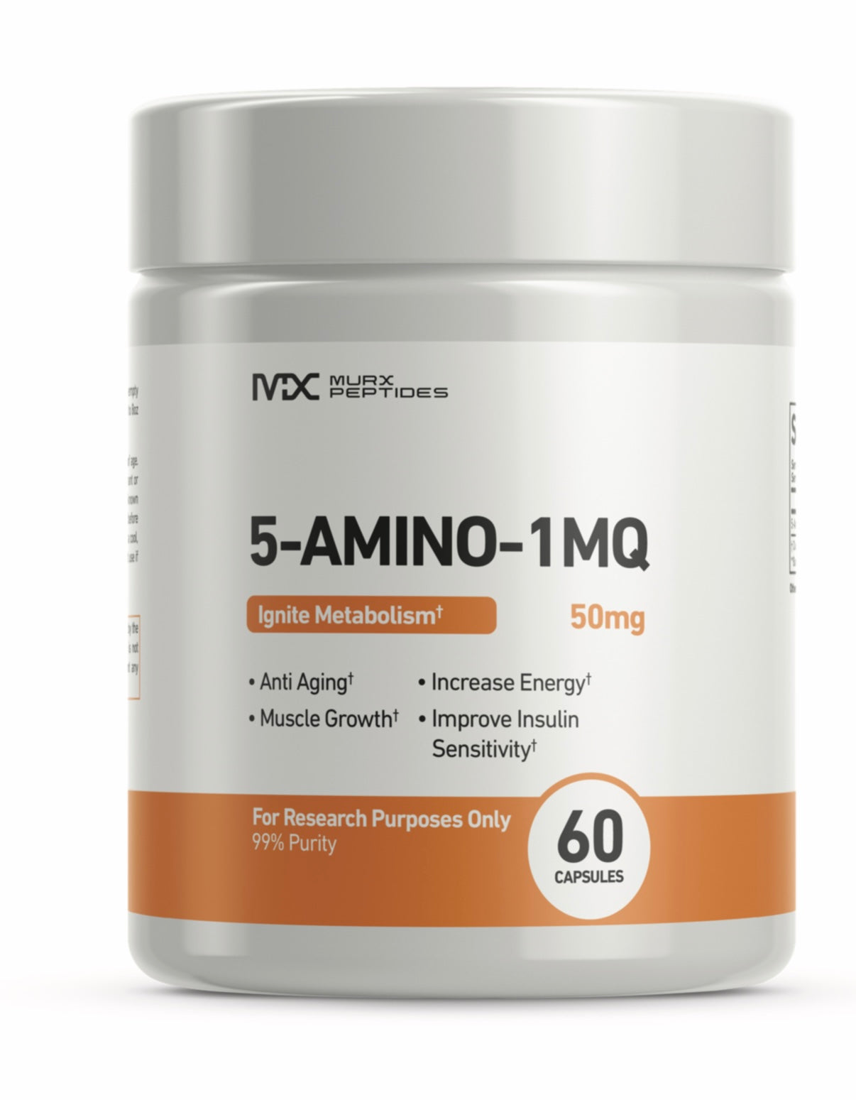 5-AMINO-1MQ 50 mg – Murx Peptides 60 caps – Suplementos Mty Mayoreo